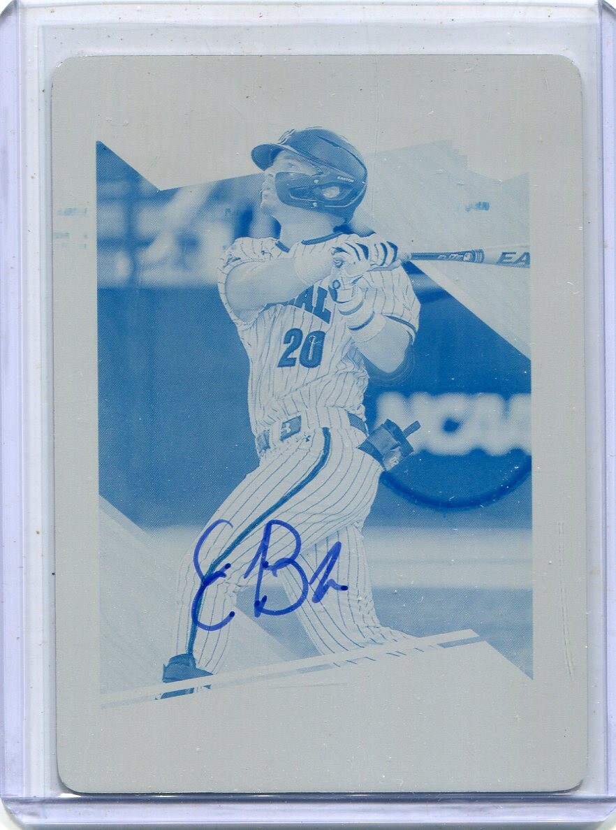 2022 Panini Elite Extra Edition Eric Brown Printing Plate Auto 1/1 ...
