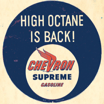 High Octane CHEVRON Gasoline Metal Tin Sign 10078 Large Variety - Post ...