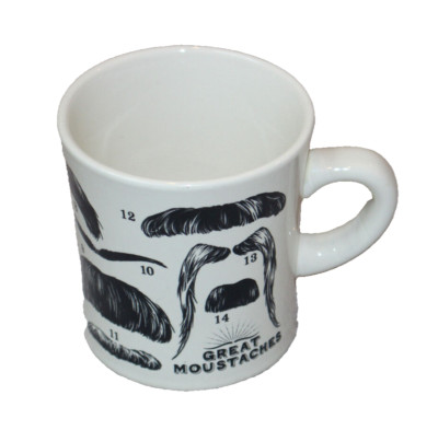 Unemployed Philosophers Great Moustaches Coffee Mug Cup Tea Ivory White ...