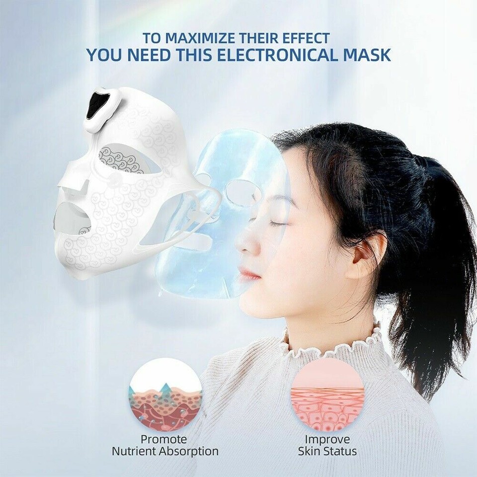 EMS Microcurrent Mask Face Skin Tightening Lifting Device Facial Beauty ...