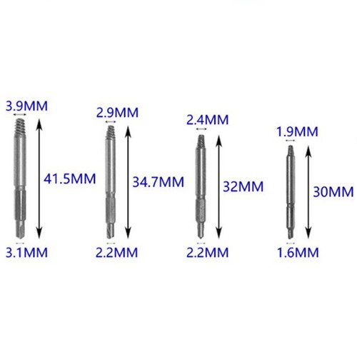 Precision Screw Extractor Set 4PCS Easy Out Bolt Removers for Broken ...