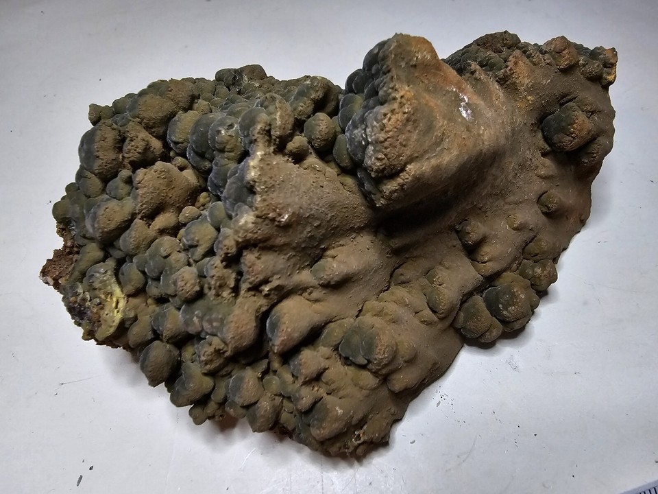 Dark Green Bubbly Botryoidal MOTTRAMITE on Limonite - Ojuela Mexico ...