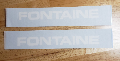 Fontaine Trailer Vinyl Decal Sticker 24” - (Set of 2) White Replacement ...