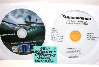 NEW HUMMINBIRD 800/900 SERIES CD-ROM + DVD FISHFINDER OPERATIONS USER ...