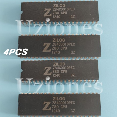 4PCS Zilog Z84C0010PEC NMOS/CMOS Z80 CPU Central Processing Unit DIP-40 ...
