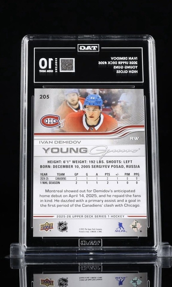 2025-25 Series 1 Ivan Demidov Young Guns High Gloss TAG 10 | eBay