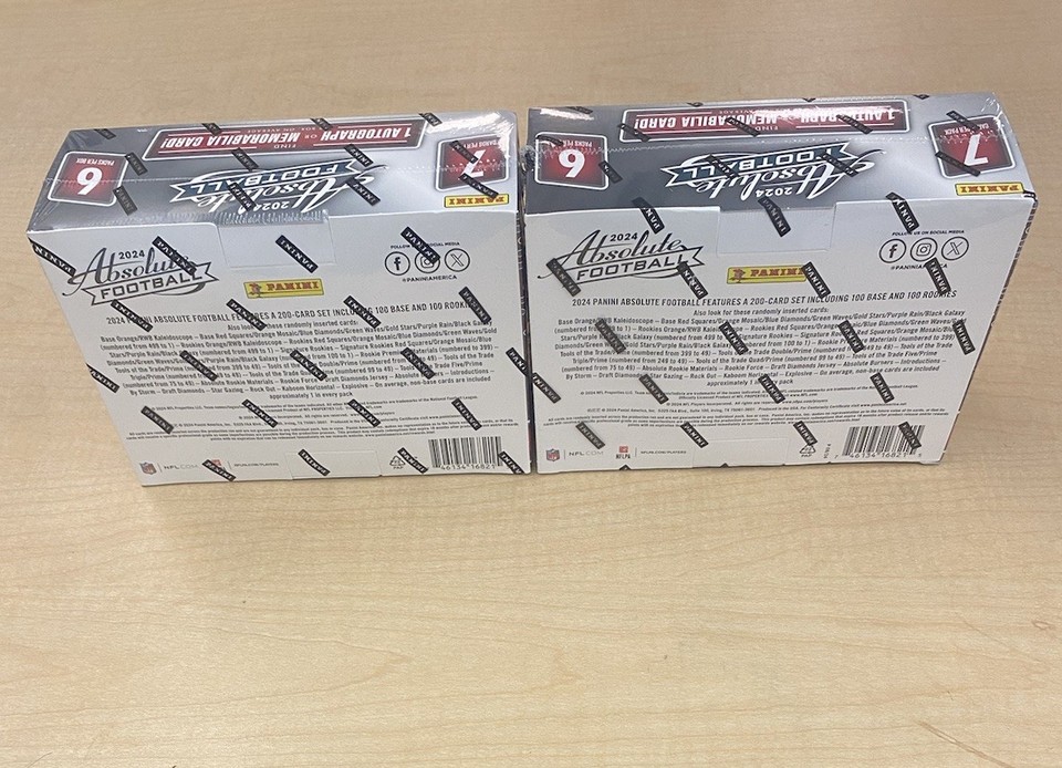 2024 Absolute Football Lot 2023 Hobby Mini Box 2024 4 Mega Boxes 2 ...