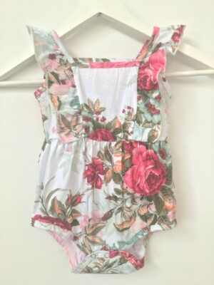 size 12-18 months new toddler girls romper new pretty floral girls ...