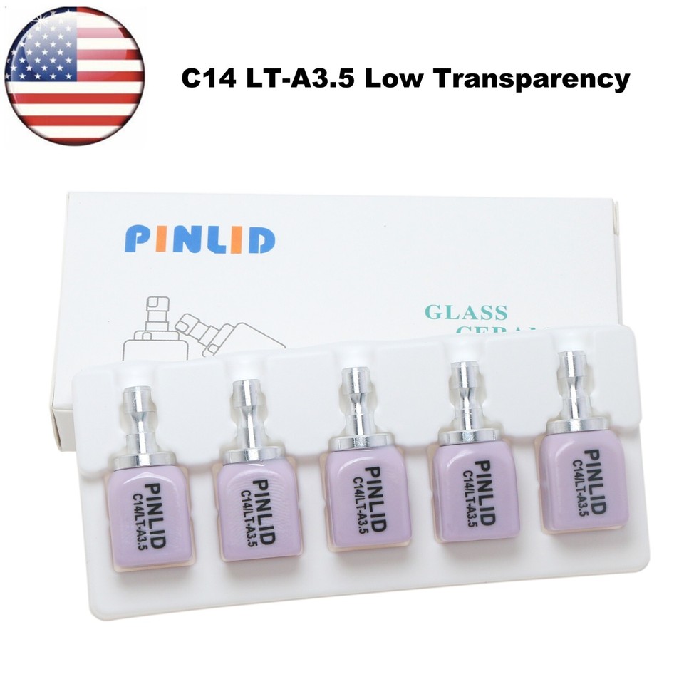 US C14 HT/LT Emax Glass Ceramic Blocks Lithium Disilicate CAD/CAM Cerec ...