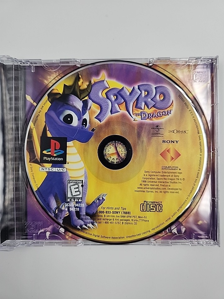 Spyro the Dragon PS1 PlayStation 1 Complete CIB 711719422822| eBay