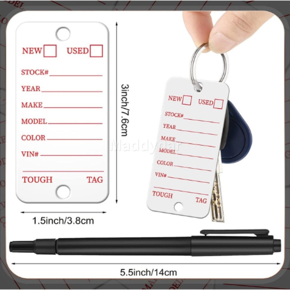 500 Pcs Poly Key Tags Dealership Tags Car Key Tags Plastic Key Tags ...