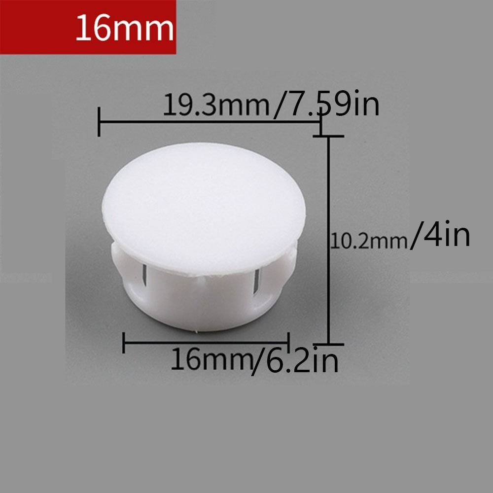 50 Pcs Beige Pipe Insert End Caps Opening 16mm Snap in Locking Hole ...