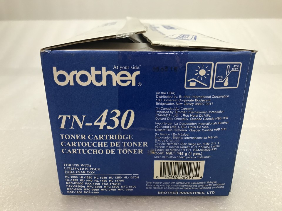 New Genuine Open Box Brother TN-430 Black Toner Cartridge TN-430 for HL ...