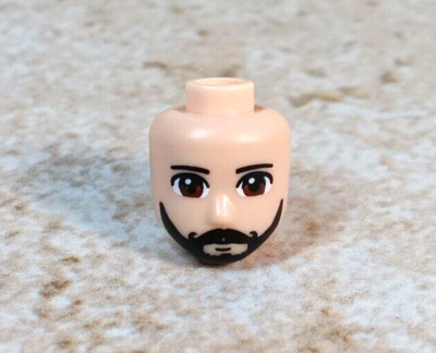 LEGO Friends Head BEARD Mustache MAN Dad Teacher Professor Neighbor ...