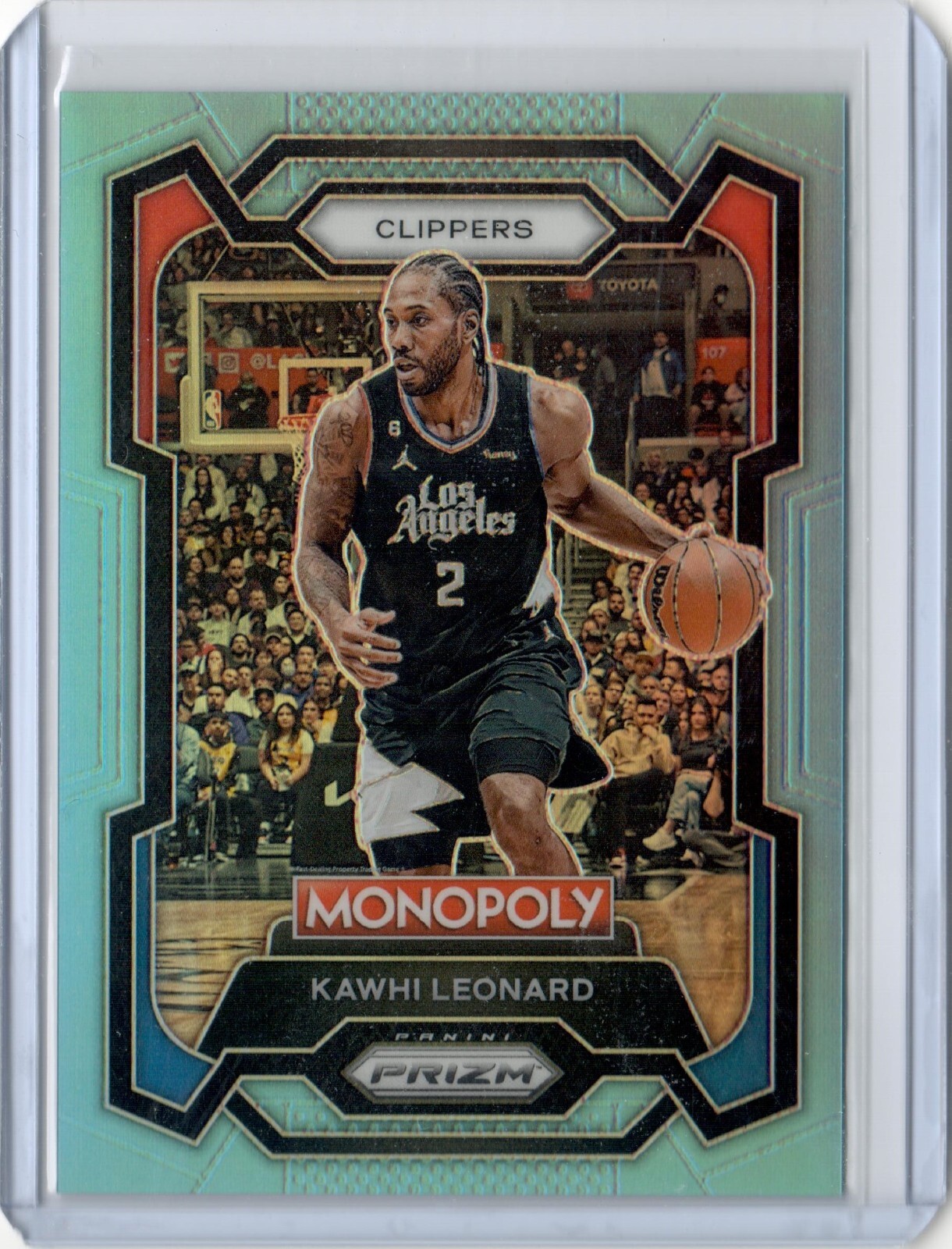 2023-24 Panini NBA Prizm Basketball Monopoly Kawhi Leonard Light Blue ...