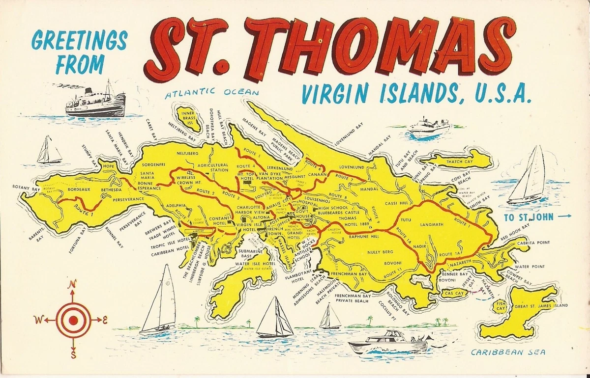 St Thomas Virgin Islands Map