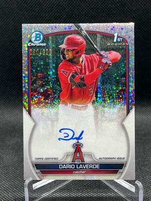 2023 Bowman Chrome DARIO LAVERDE SPECKLE REFRACTOR AUTO 60/299 ANGELS ...