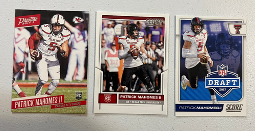 2017 Patrick Mahomes Rookie RC Card Lot of 3 Prestige #232 Score #2 ...