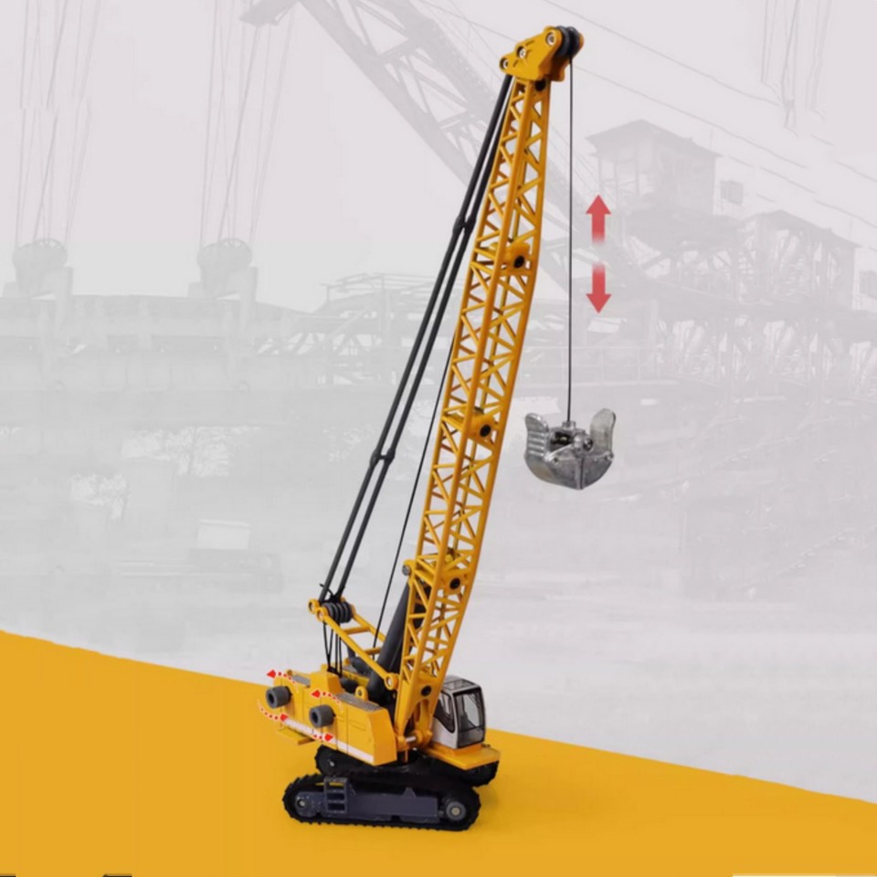 1/87 Machinery Crawler Tower Cable Excavator Crane Vehicle Model ...