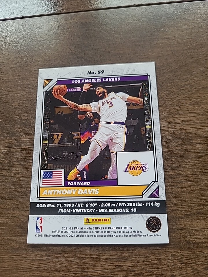 Nice 2021 22 Panini Anthony Davis Sticker Orange #84/99 Made | eBay