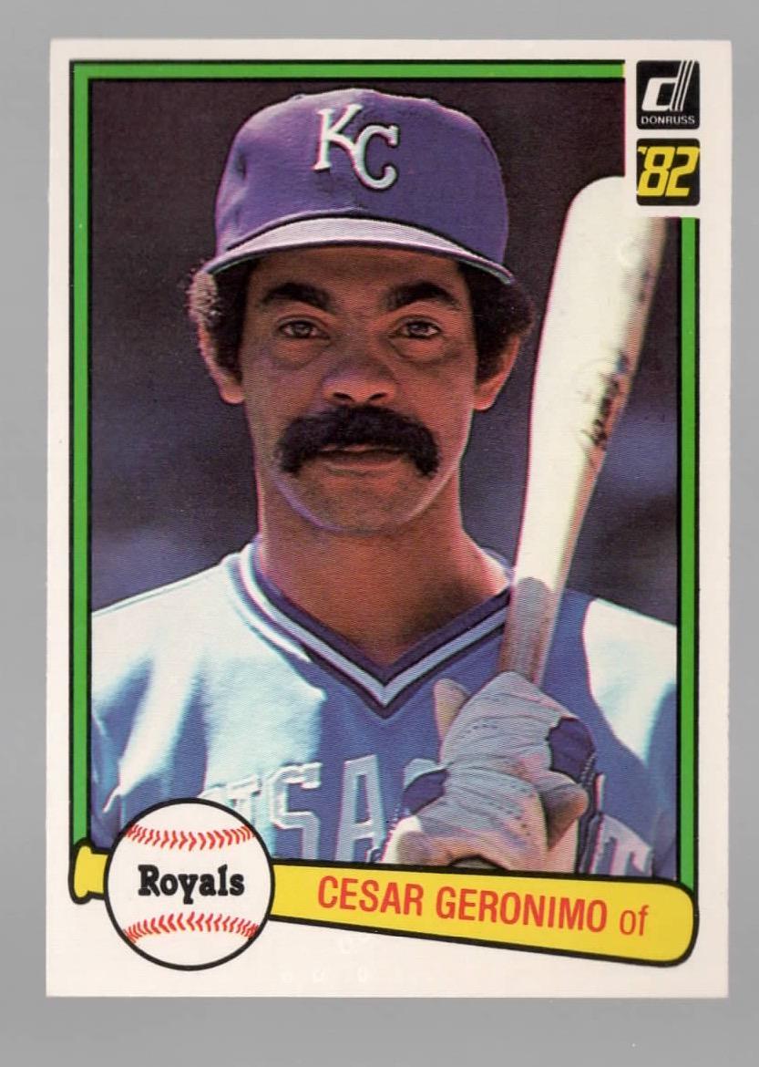 1982 Donruss Cesar Geronimo Kansas City Royals #322 Near Mint or Better ...