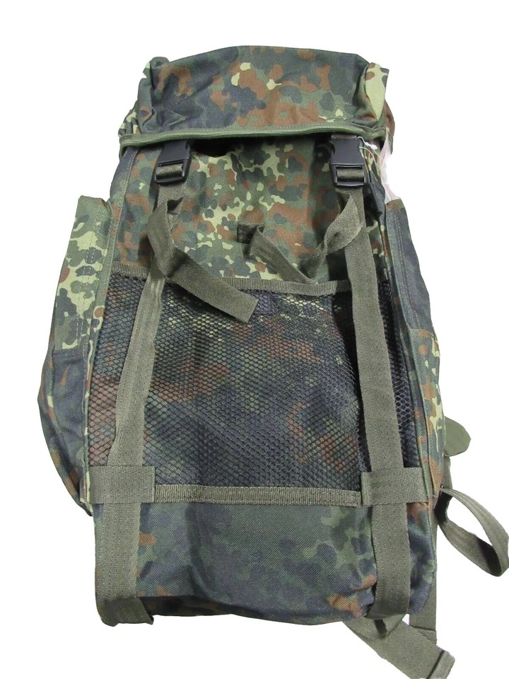STURM Mil-Tec German Flecktarn Camo Pattern Combat Pack Rucksack with ...