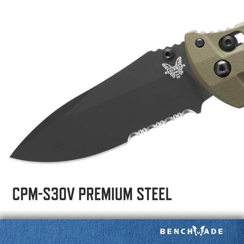 Benchmade 980SBK Turret Serrated Folding Knife Olive Drab Handle ...