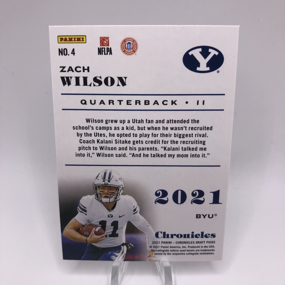 Zach Wilson 2021 Chronicles Draft Rookie New York Jets | eBay