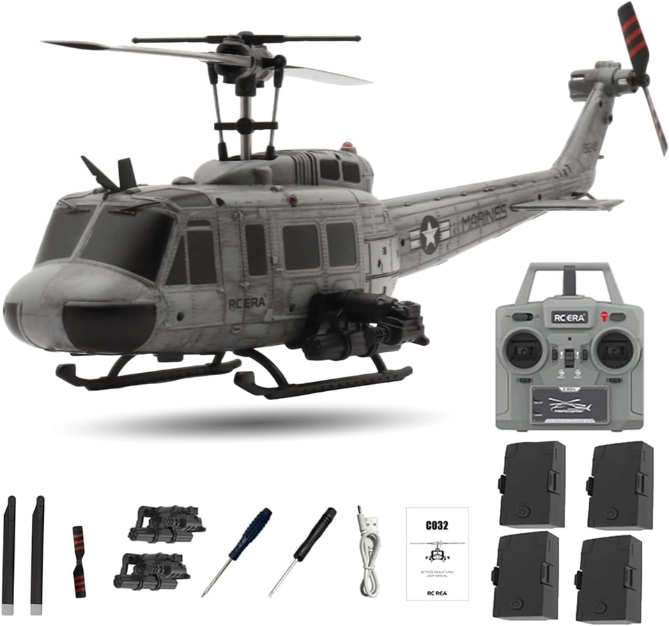 RC ERA C032 UH-1 Huey RC Helicopter, 1:48 Scale 6-Axis Gyro 6CH ...