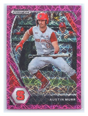 2021 Prizm Draft Picks Prizm Pink Velocity #PDP165 Austin Murr NC State ...