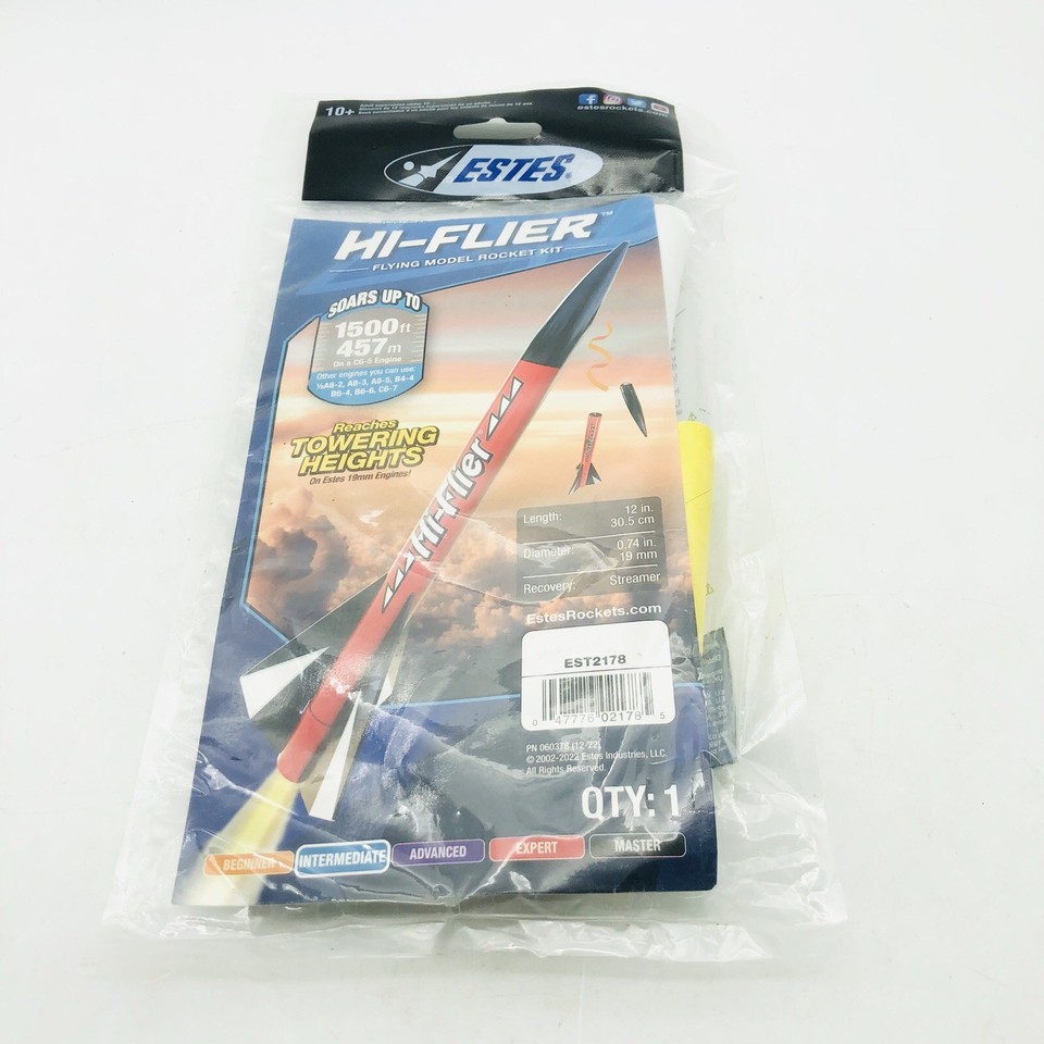 Estes Hi-Flier Flying Model Rocket Kit, ages 10 and up with Adult ...