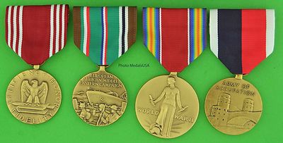 Army WWII European Theater Medals -Victory- Occupation - Army Good ...