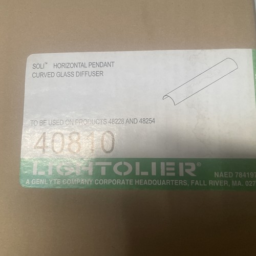 Lightolier Horizontal Pendant Curved Glass Diffuser 40810 | eBay