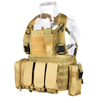 DLP Tactical RRV Chest Rig MOLLE Vest in Tan with four pouches | eBay