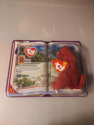 2000 McDonald's Ty Teenie Beanie Baby "Rex The Tyrannosaurus Rex" Orig ...