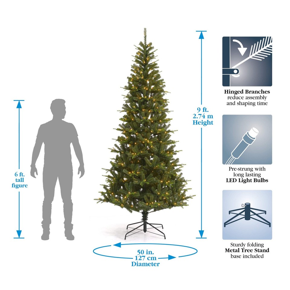 Valley Pine Pre-lit Tree with Warm White LED Lights | eBay