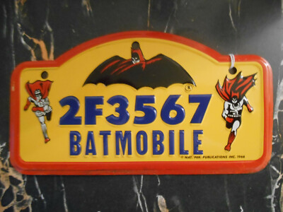 plaque immatriculation batmobile 1966 license plate batman | eBay