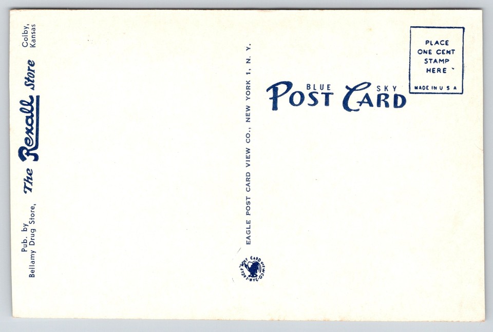 Colby Kansas~Thomas County Courthouse~Vintage Car~Blue Sky~1920s ...