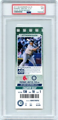 2017 Rafael Devers MLB Debut Full Ticket PSA 9 Red Sox Mariners 7/25/17 ...