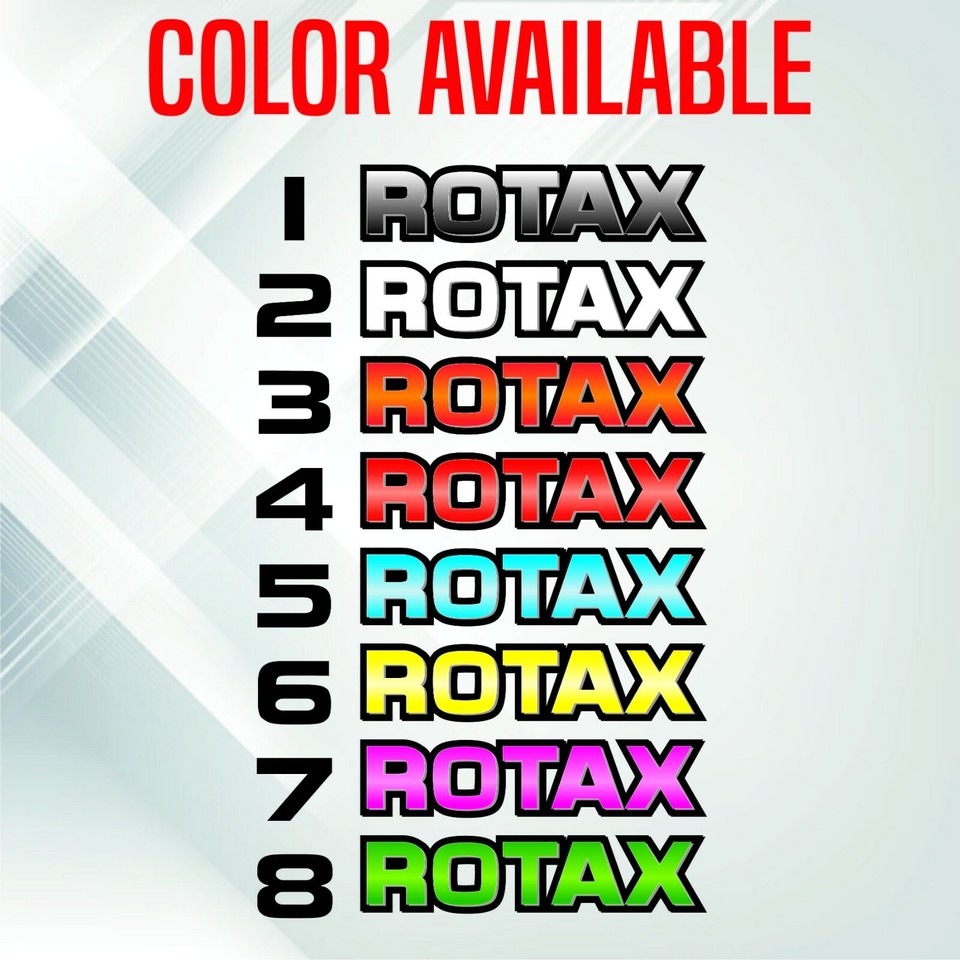 4 ROTAX POWERED STICKERS BOMBARDIER SEADOO JETSKI QUAD KART STICKER ...