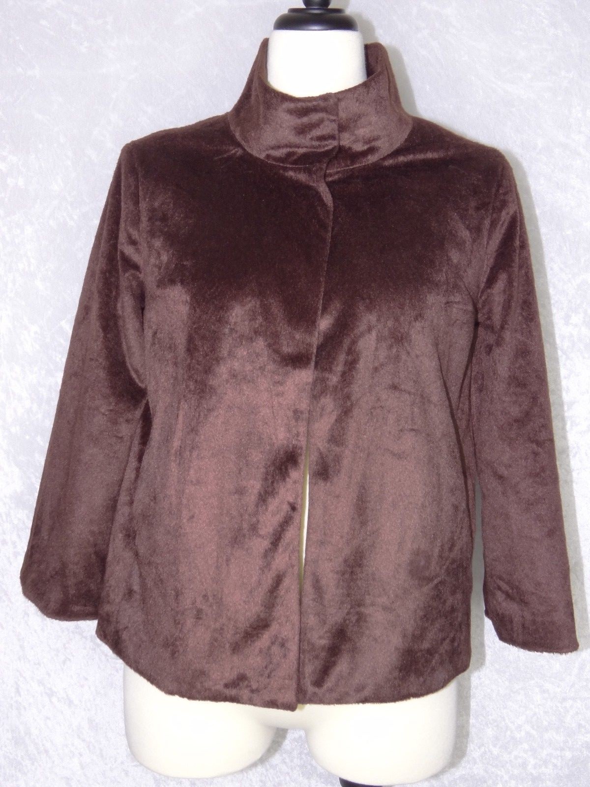 Jacylin Smith Small Turtleneck Open Cape Coat Shrug - Gem