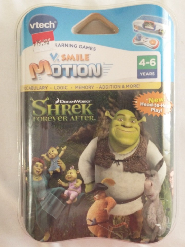 SHREK Vtech V.Smile Motion Learning Game Dreamworks Shrek Forever After ...