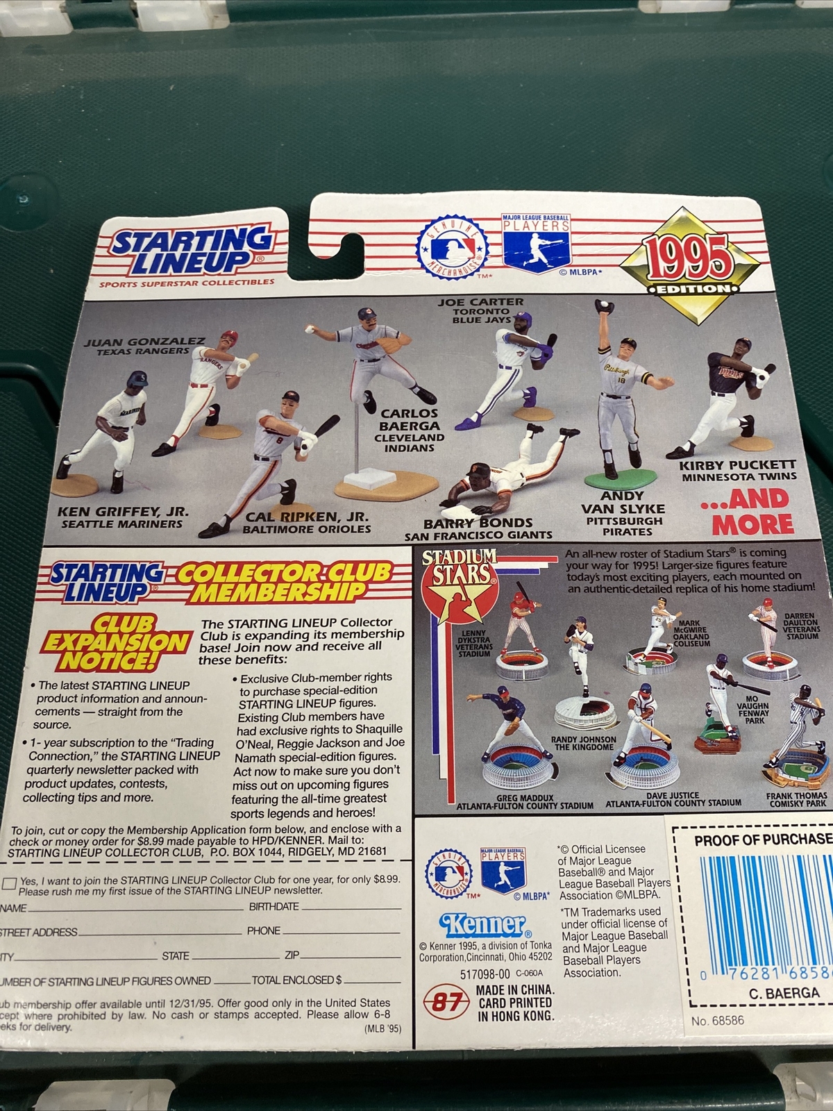 Kenner Starting Lineup 1995 Cleveland Indians Carlos Baerga Figure for ...