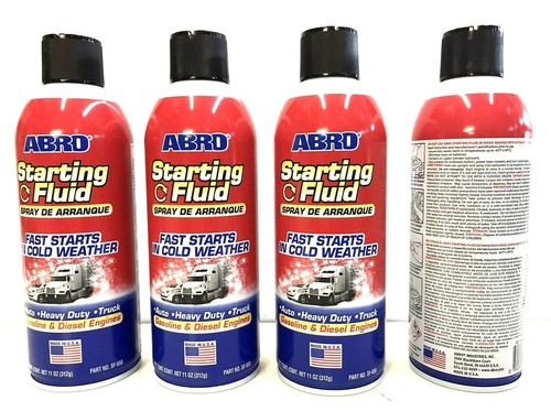 4x Abro Starting Fluid Cold Easy Start For Petrol Diesel Engines Top ...
