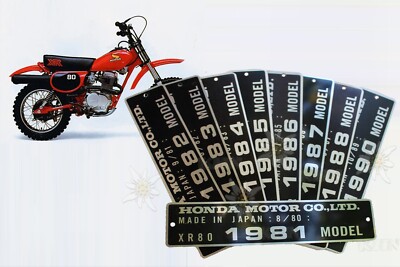 HONDA Z50 - 1978 MODEL 2-78 MFD HEADTUBE ID TAG PLATE ALU NOT PLASTIC ...