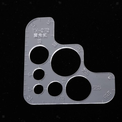 Circle Corner Ruler For Leathercraft, Acrylic Cutting Circle | eBay UK