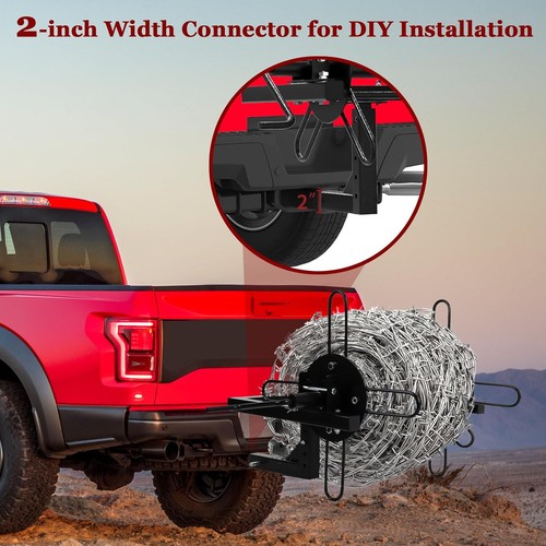 Barbed Wire Unroller Bolt-On ATV Adaptor or 2" Receiver Hitch for ...