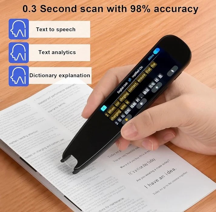 Scan Reader Pen for Portable Two-Way Instant Translator Pen,Smart Scan ...