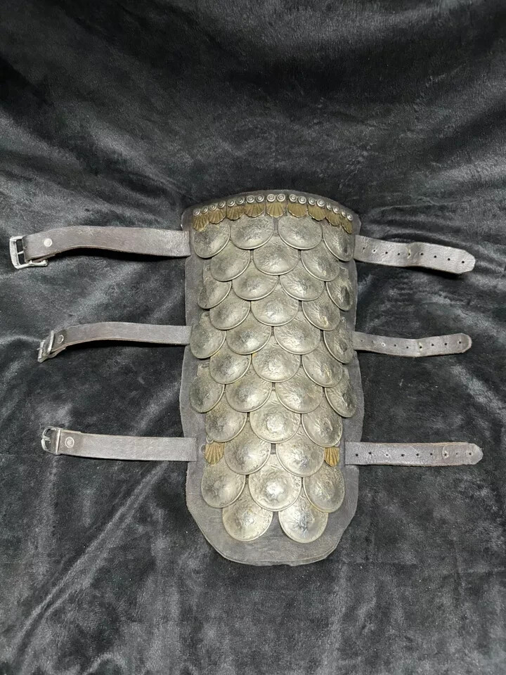 Scale Mail Shin Guards Leather Metal Armor Festival Medieval Dragon ...