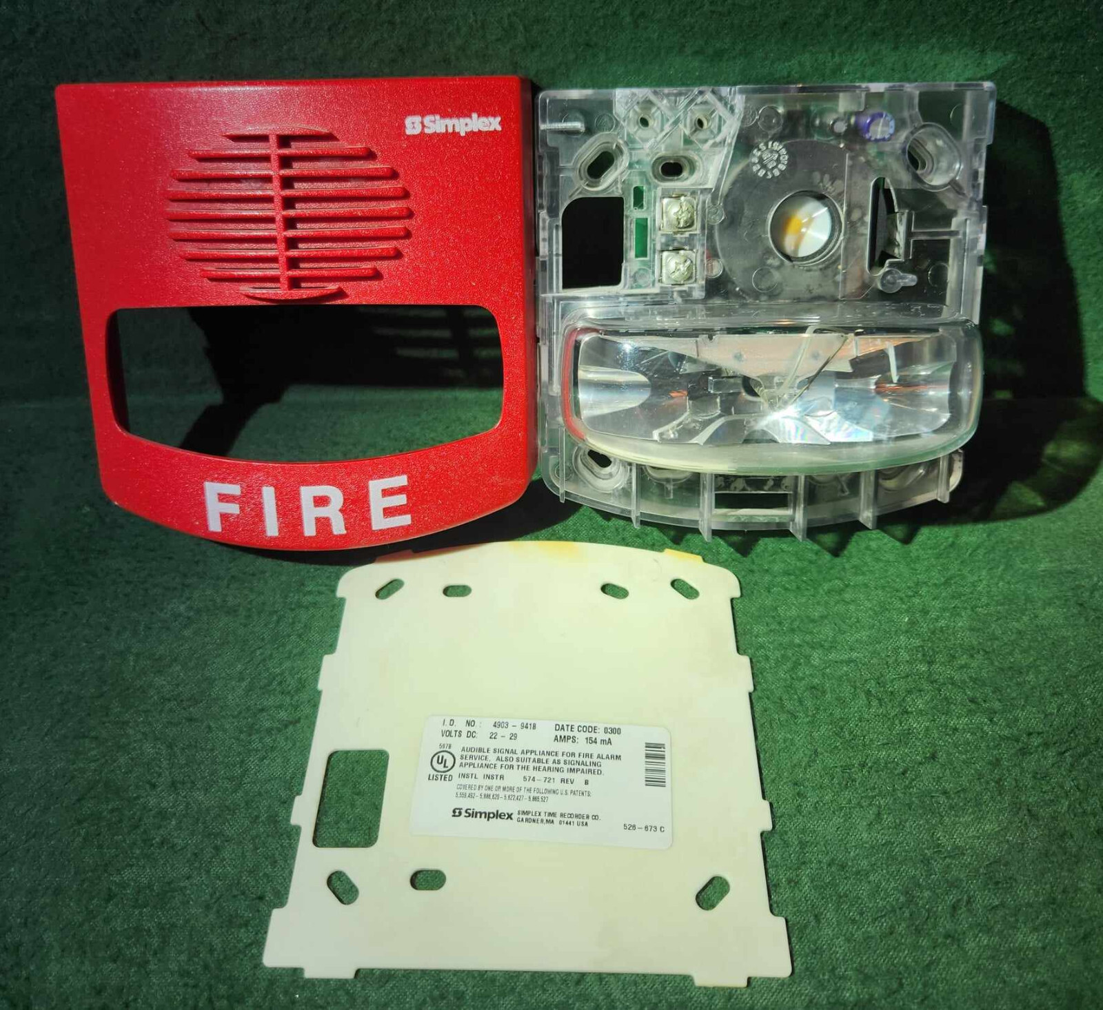 Simplex 4903-9418 TrueAlert Non-Addressable Fire Alarm Wall Mount Horn ...